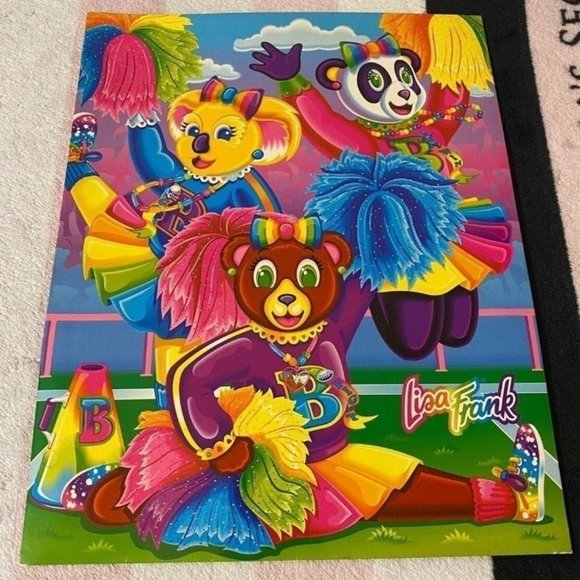 Lisa Frank | Office | Vintage Lisa Frank Folder Cheerleader Bears ...